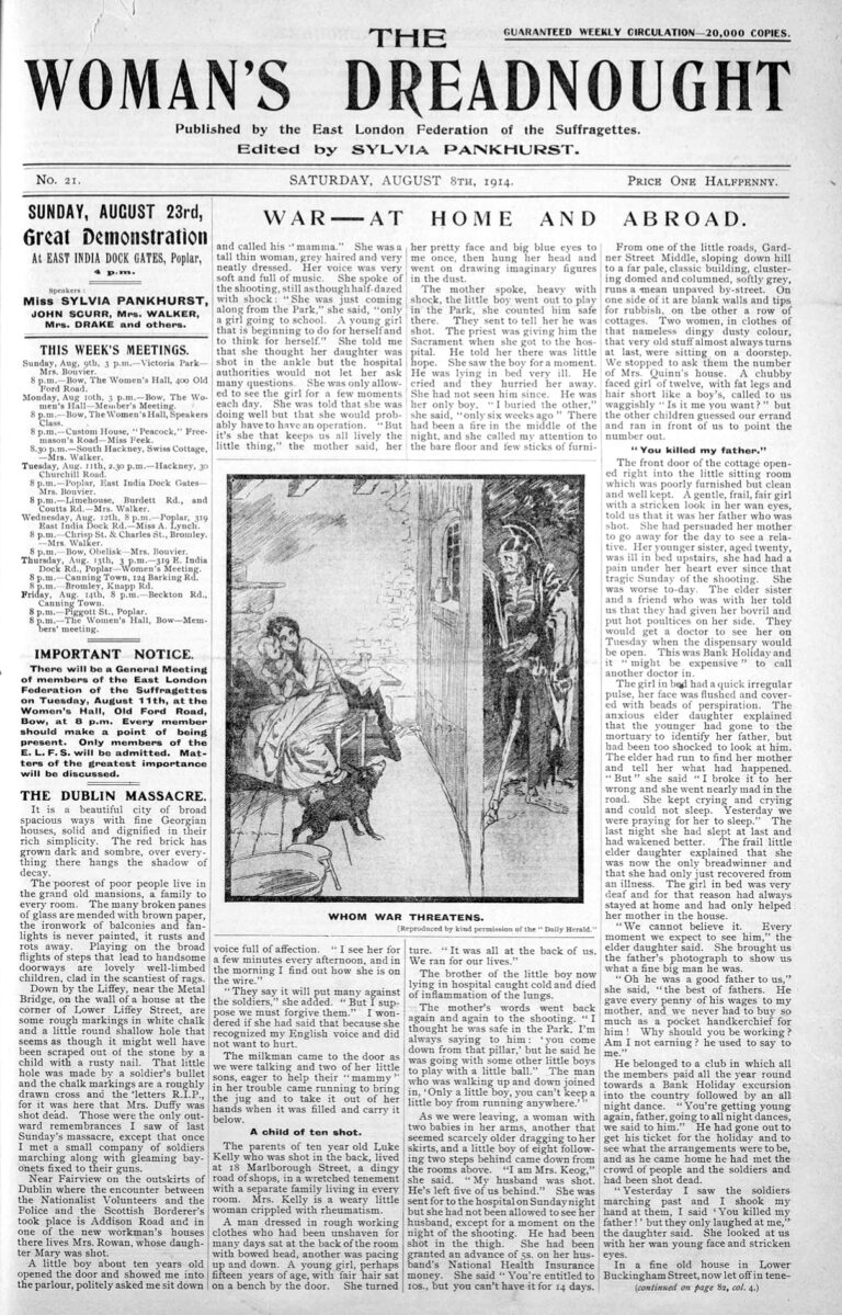 Dreadnought front page 1914 | Judy Greenway